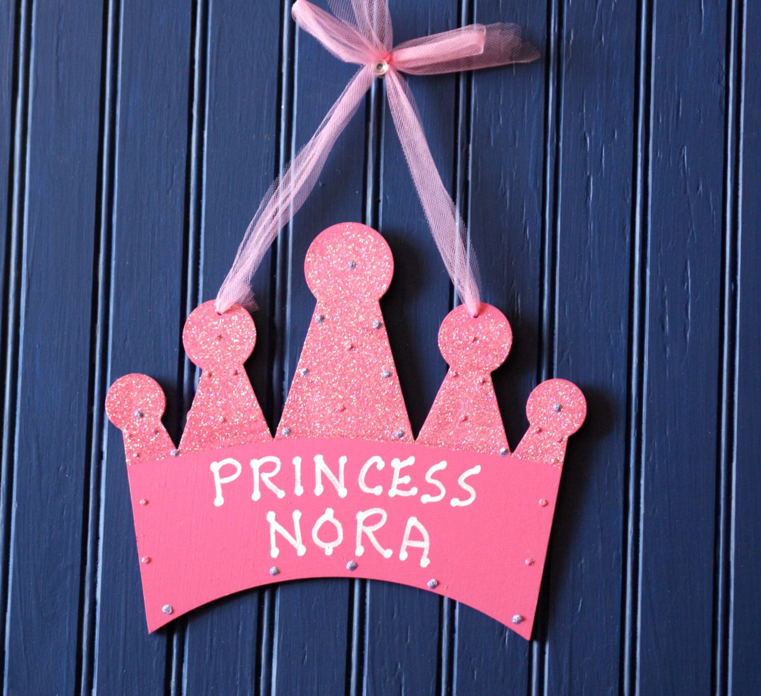Princess Crown Door Sign, Personalized Wood Cutout Design, Girl's Room ...