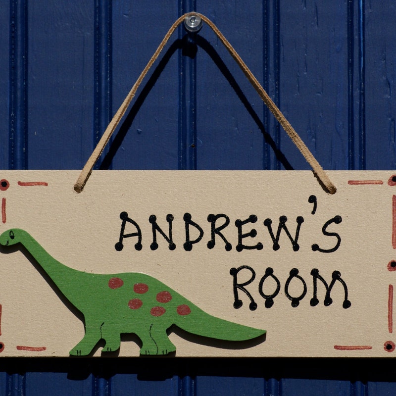 Dinosaur Name Sign - Etsy