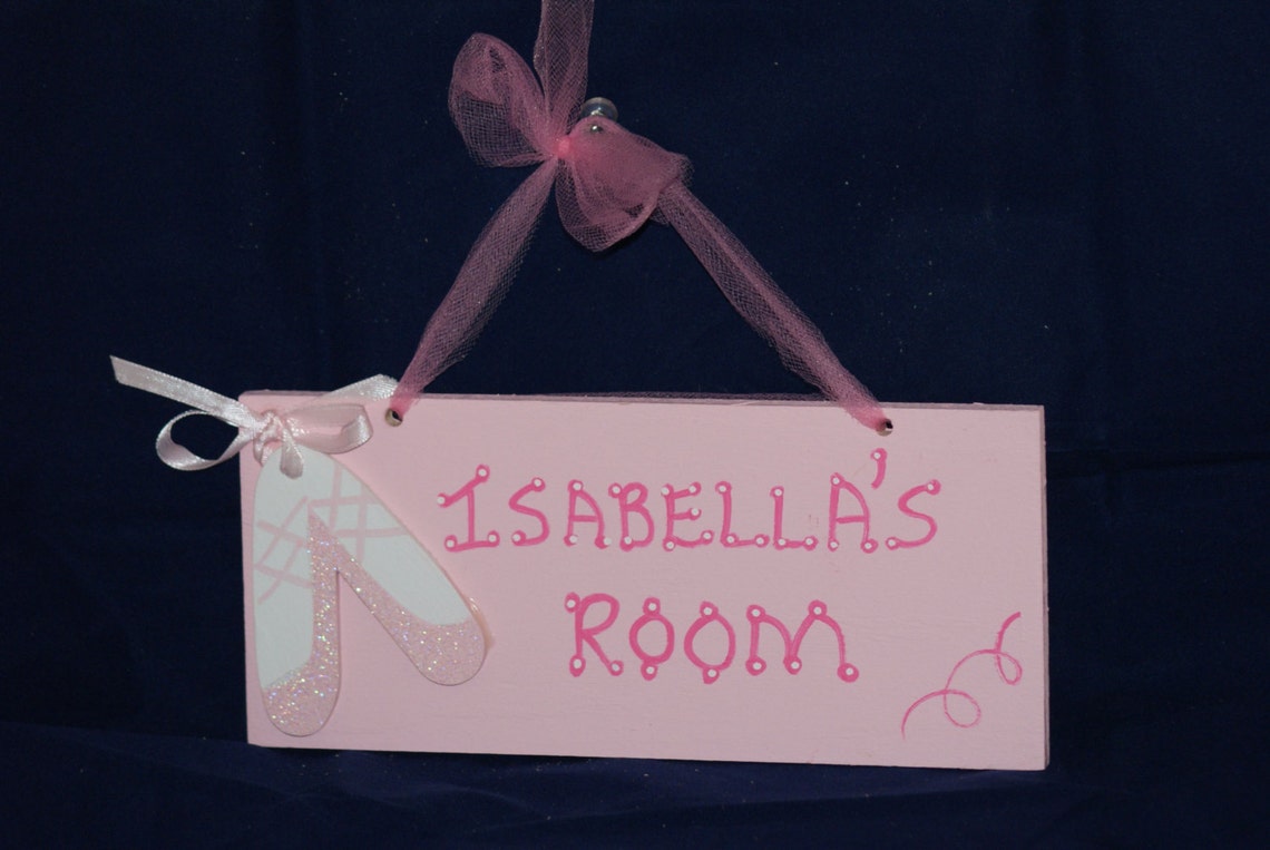 Ballet Room Sign Personalized Pink W/ballet Cutout. - Etsy