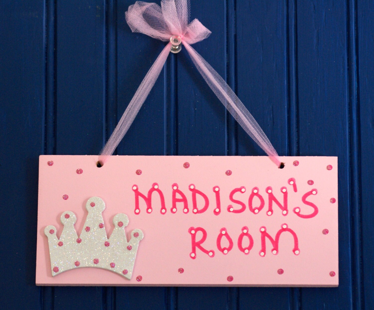 Crown Room Sign Personalized Kids Name Plaque. Violet. | Etsy