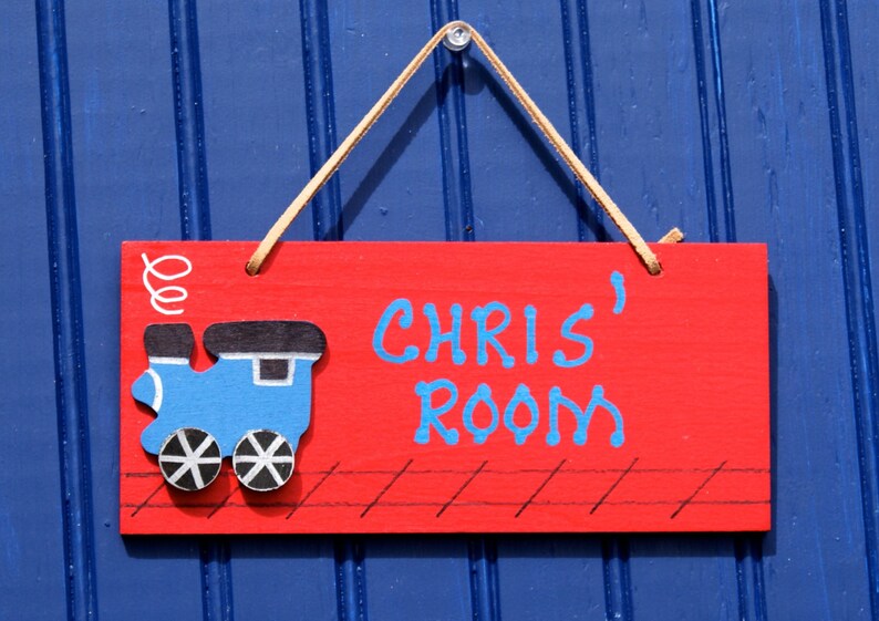 TRAIN Room Sign. Hand Personalized. Wall Decor Boy's Room. | Etsy