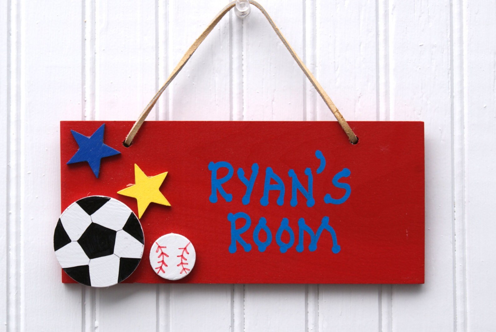 SPORT Room Sign Hand Personalized Red. Soccer Baseball - Etsy