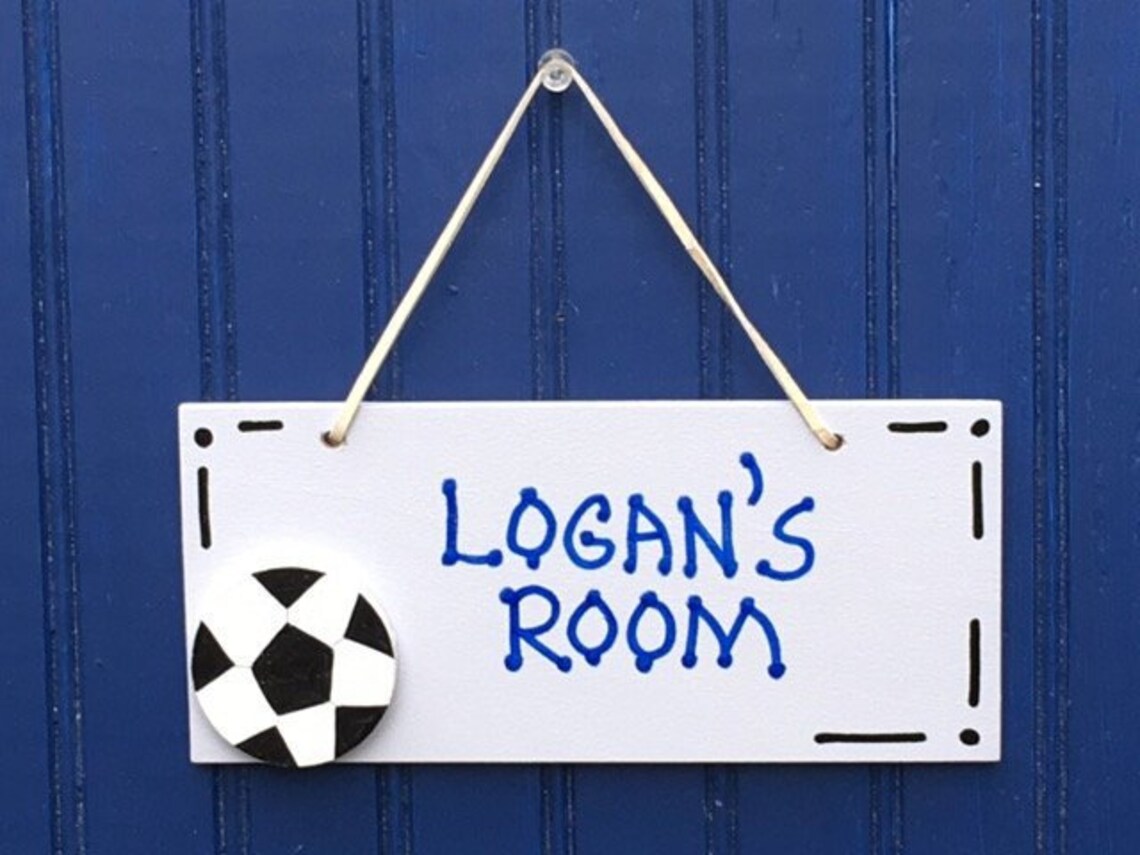 SPORT Room Sign Hand Personalized. Soccer Ball Cutout. | Etsy