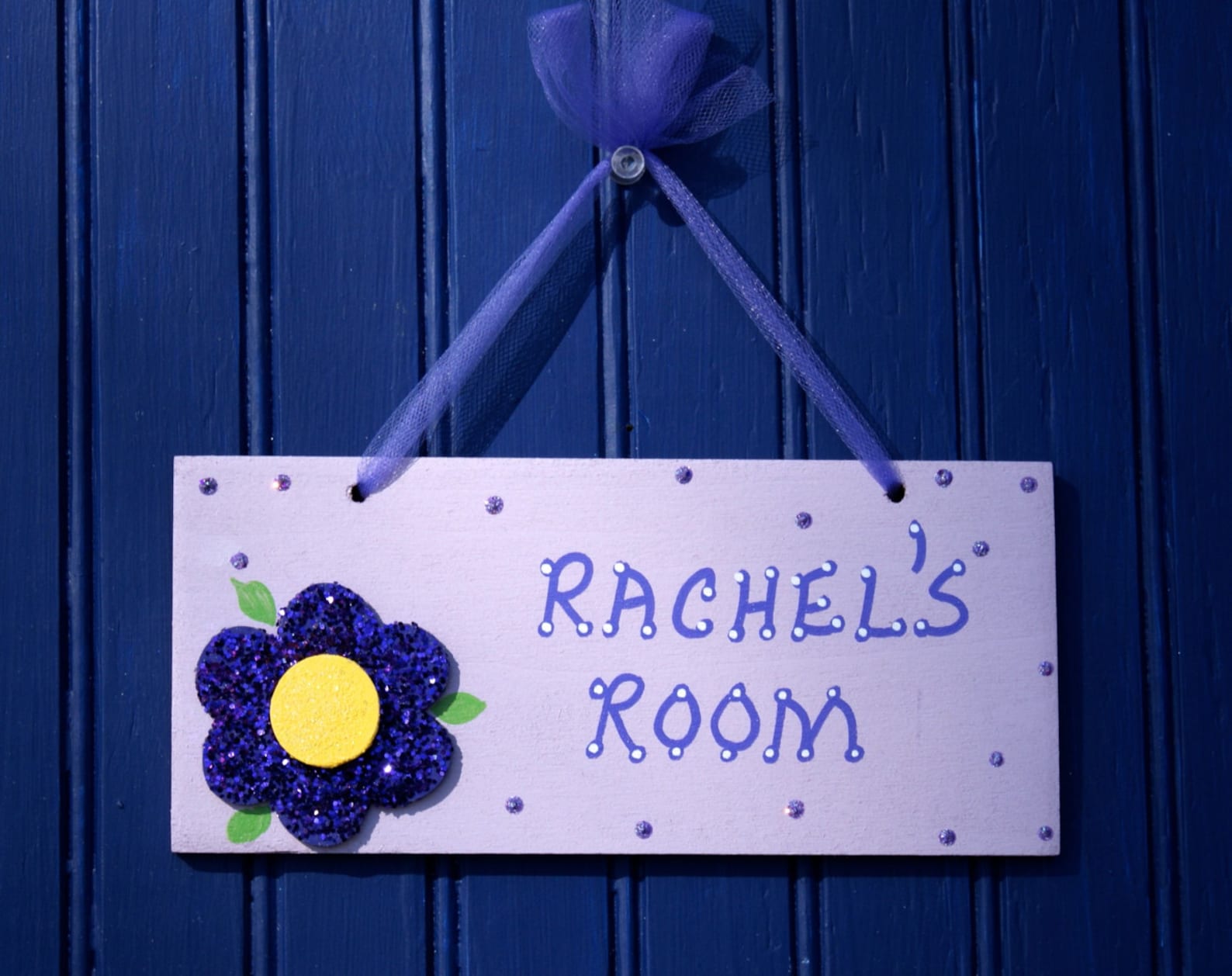 FLOWER Room Sign, Hand Personalized. Girl's Room Decor. Children's Name ...
