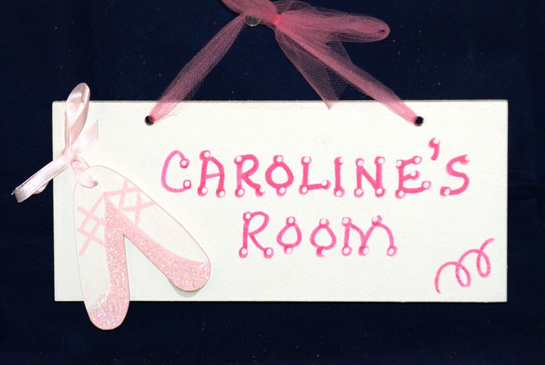Ballet Room Sign Personalized Pink W/ballet Cutout. - Etsy