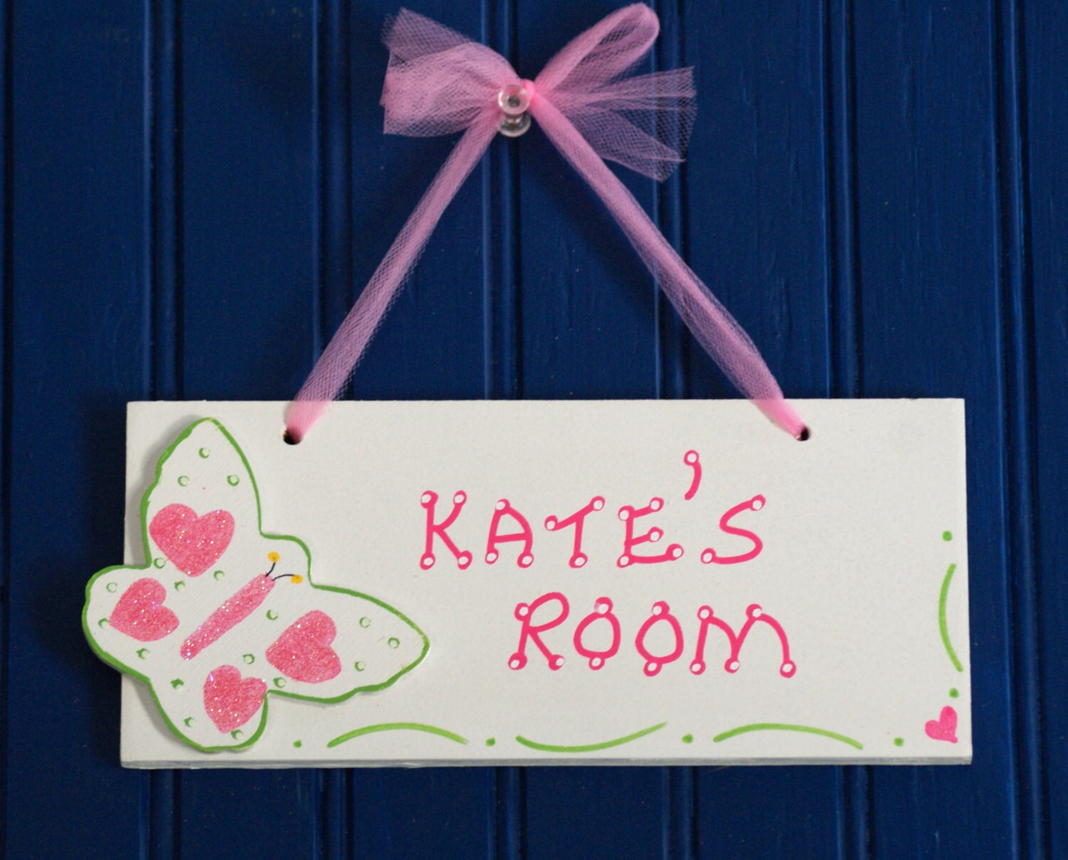 BUTTERFLY Room Sign White. Glittered Butterfly Cutout. Hand - Etsy