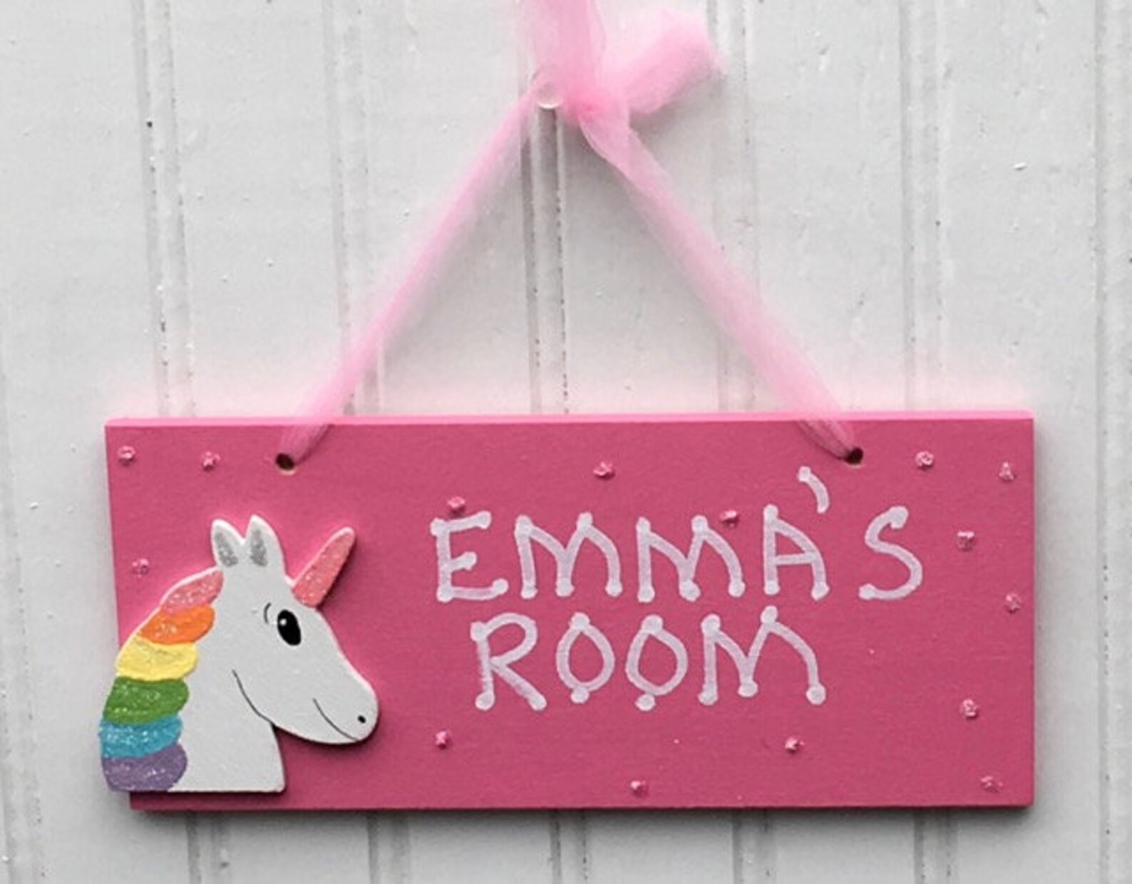 Personalized Girl Room Sign, Kid's Wood Door Sign. Girl's Bedroom Door ...