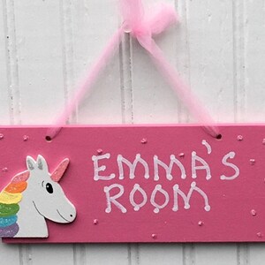 Personalized Girl Room Sign, Kid's Wood Door Sign. Girl's Bedroom Door ...