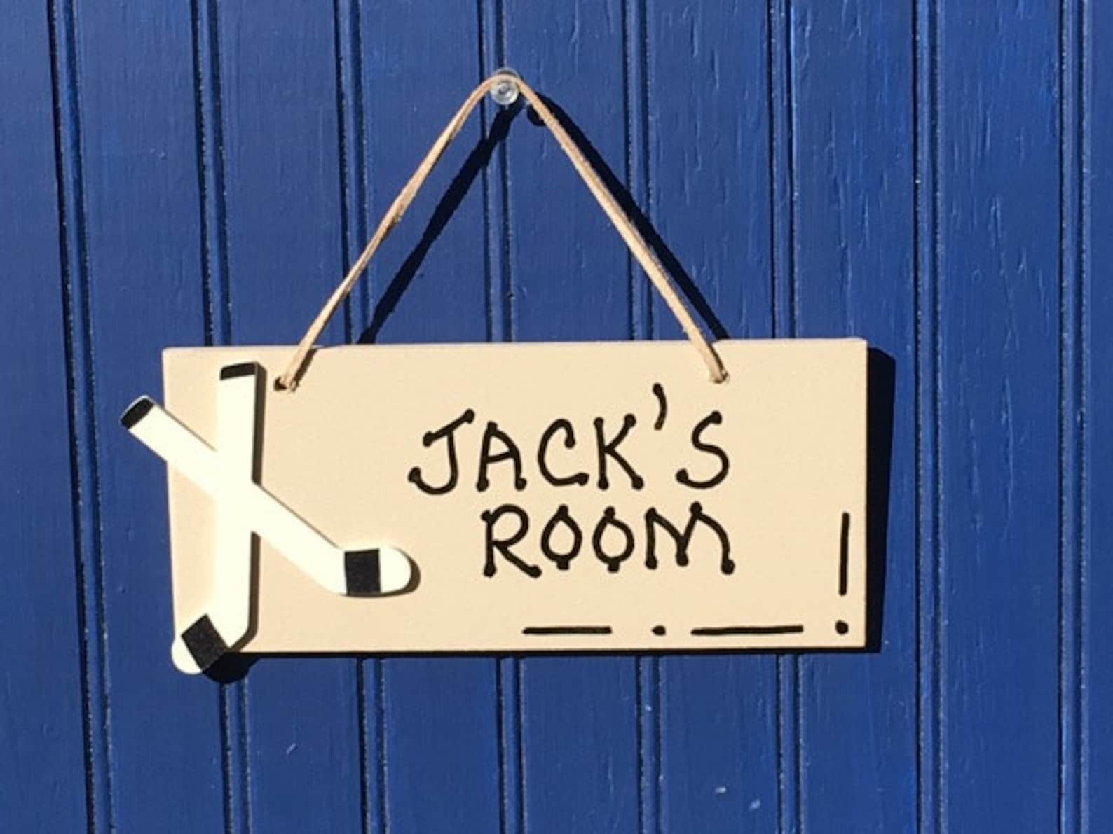 Sport Room Sign. Hand Personalized, Hockey Sign. Boy's Room Decor ...