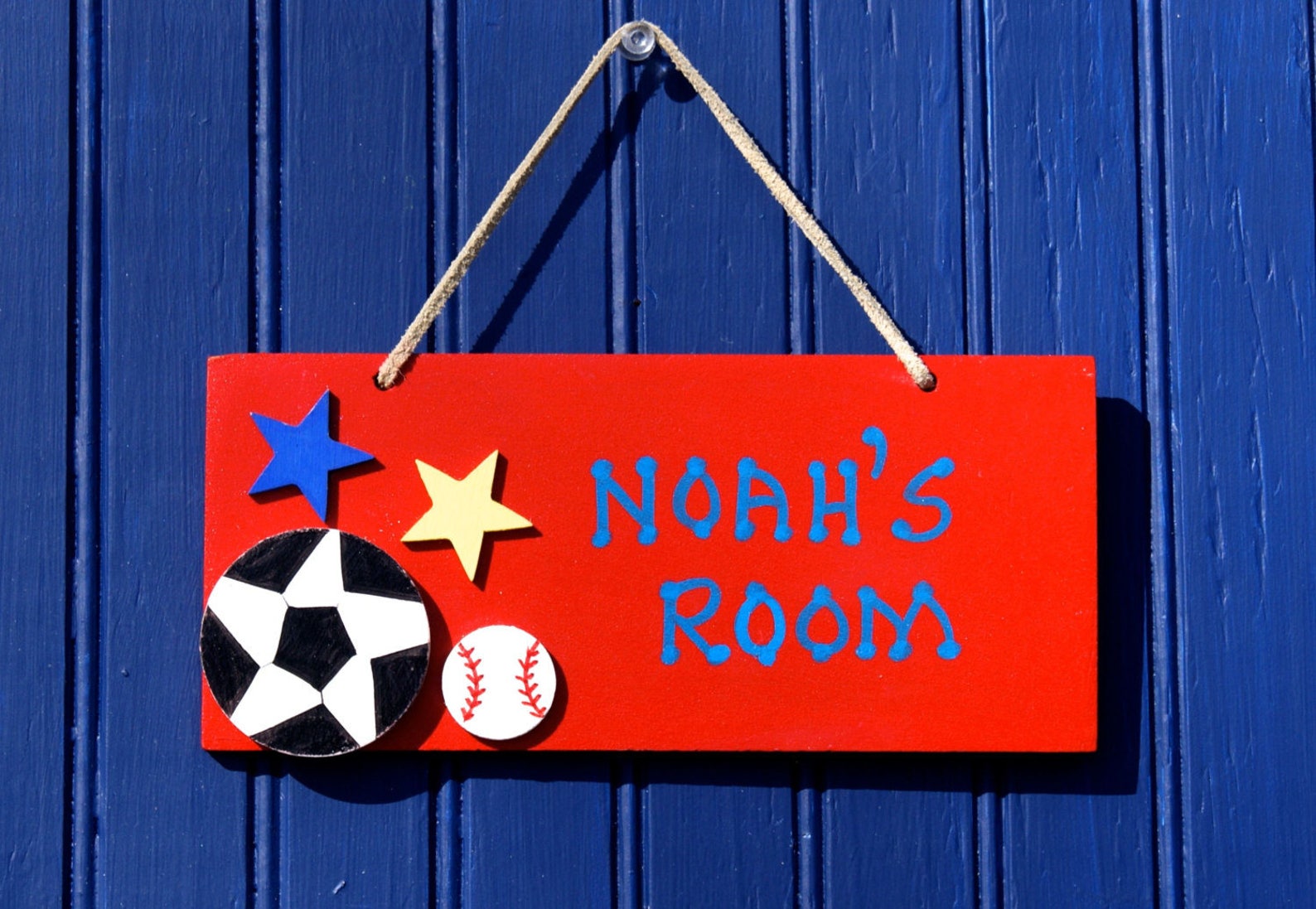 SPORT Room Sign Hand Personalized Red. Soccer Baseball - Etsy