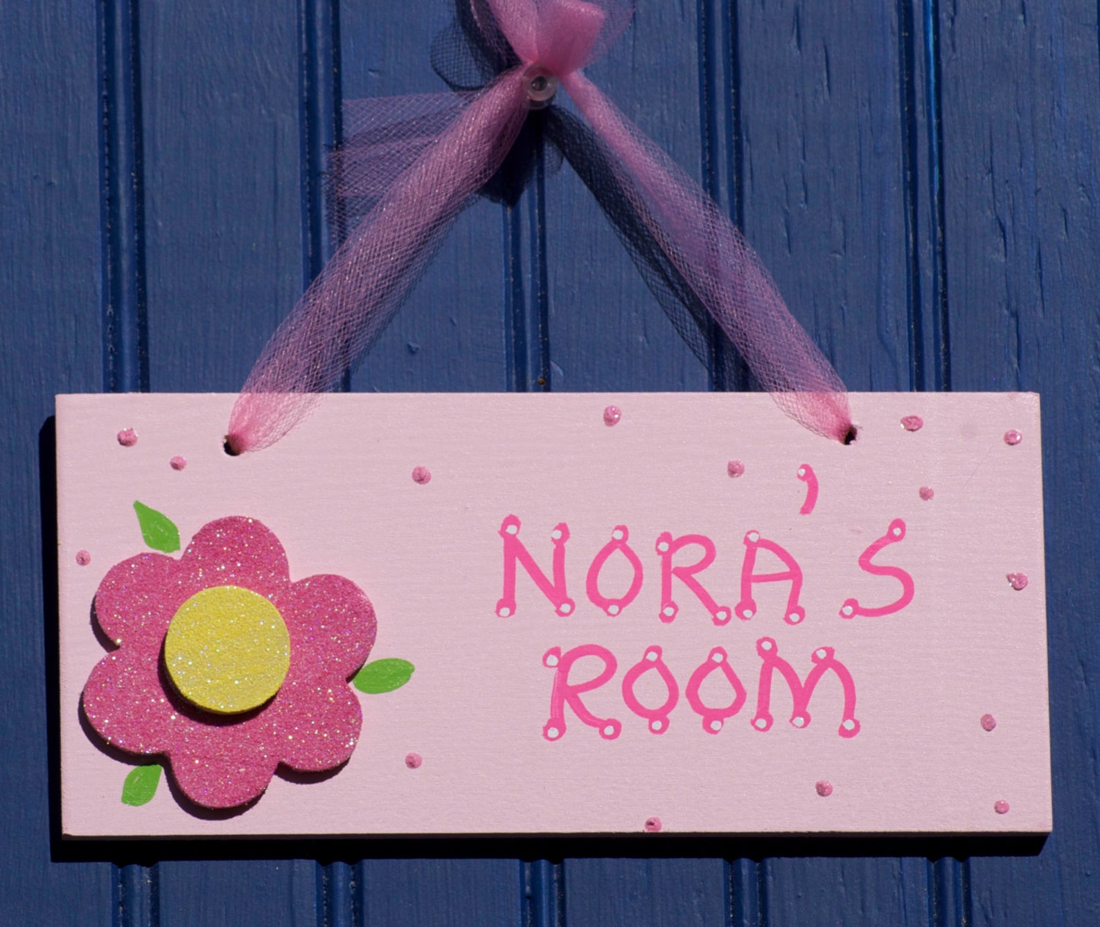 FLOWER Room Sign, Hand Personalized. Girl's Room Decor. Children's Name ...