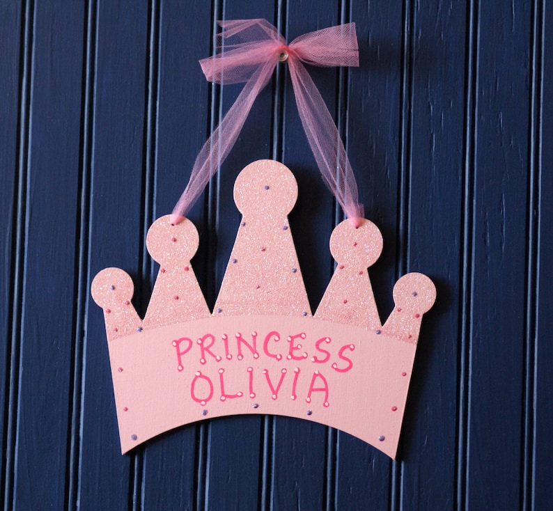 Princess Crown Room Sign Wood Cutout Design Hand | Etsy