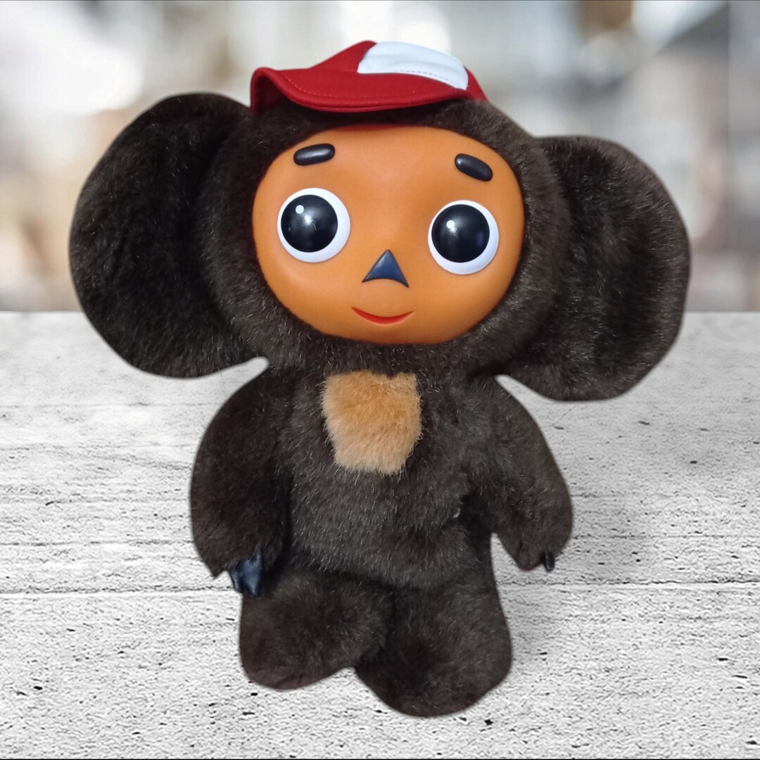 Vintage Plush Toy Cheburashka Soviet USSR Cartoon Collectible Soft Cute ...