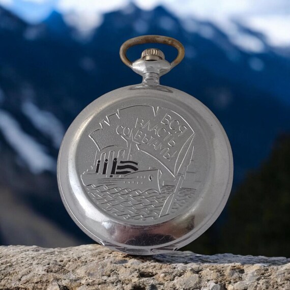 RAREST pocket watch Molnija mechanical Soviet USSR Ru… - Gem