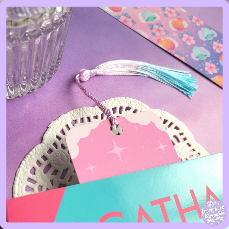 Sakura Blossom Grid Bookmark Vaporwave Geometric Neon Cherry Flower ...