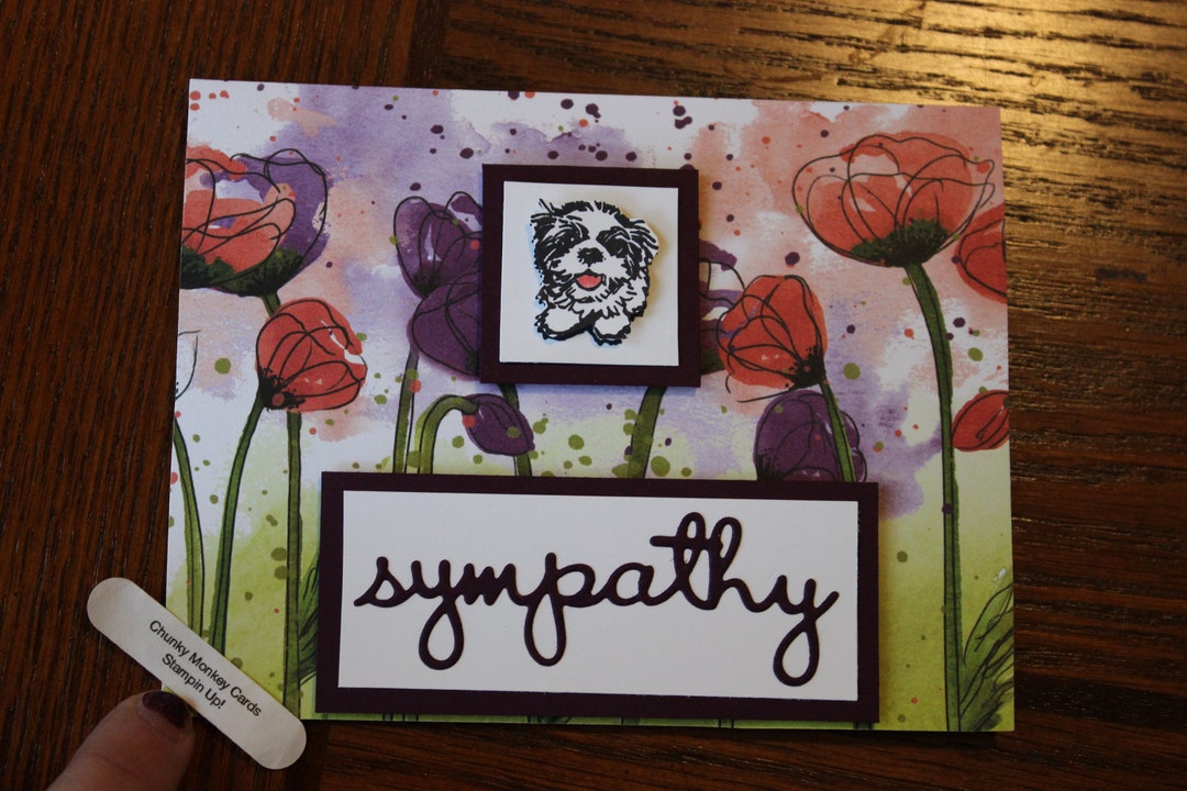 Stampin up & Rubber Hedge Hog Stamp Homemade Greeting Card Dog Sympathy ...