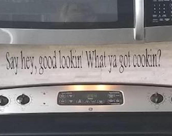 Home Cursive Heart Decal, Kitchen Backsplash Vinyl Sign, Kitchen Decor ...