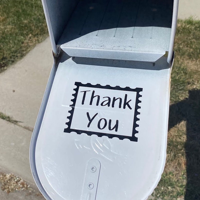 Thank You Mailbox Decal - Etsy