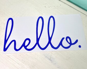 Oh Hello There Front Porch Welcome Decal Vertical Welcome - Etsy