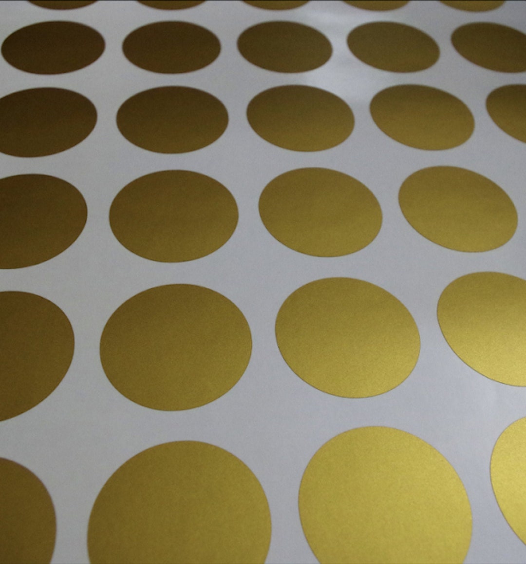 Gold Dot Wall Decals Gold Nursery Wall Decals Metallic Gold Polka Dots ...