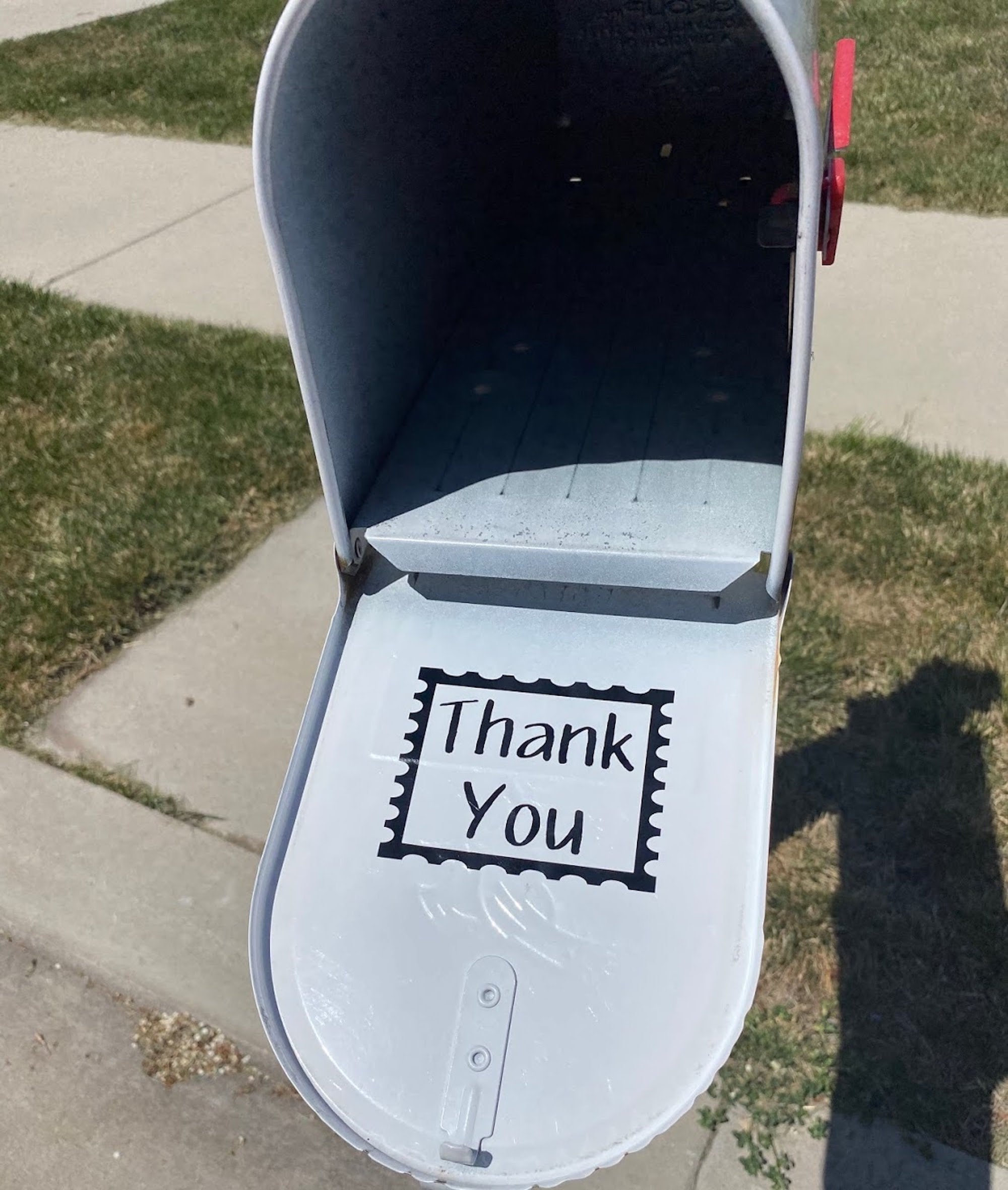 Mailbox Decal Thank You Mailbox Stamp Vinyl Decal Mailman - Etsy