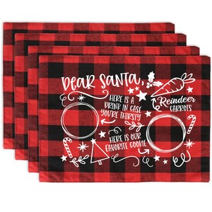Santa Placemat Milk and Cookies Placemat Christmas Cookie Placemat Dear ...