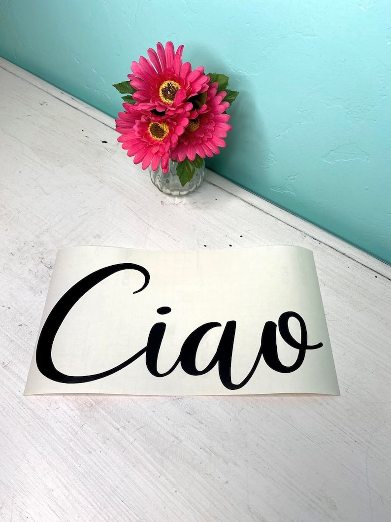 Ciao Decal Front Door Vinyl Sticker French Hello Bella Amore - Etsy
