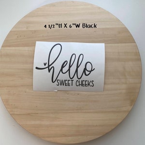 Hello Sweet Cheeks Bathroom Wall Decal Custom Bathroom Wall Decor Funny ...