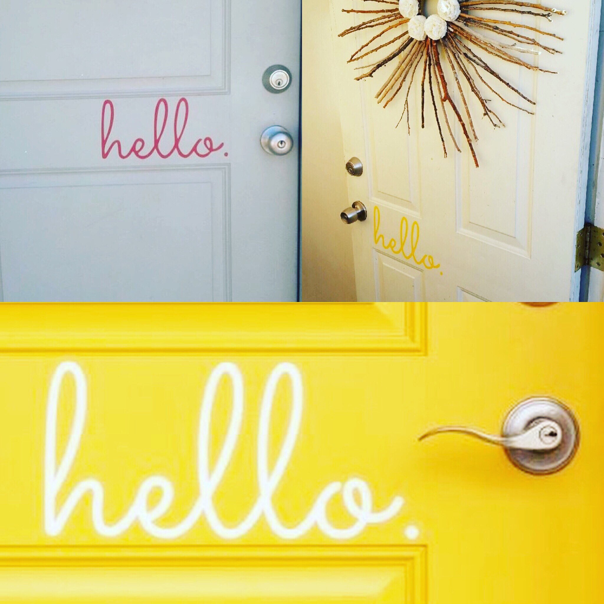 HELLO Door Decal Hello Decal Hello Wall Decal Hello - Etsy