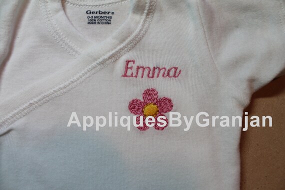 Items similar to Personalized and embroidered side snap t shirt for ...