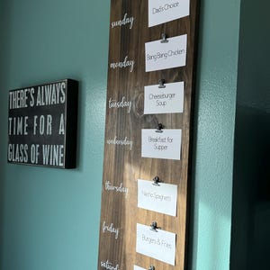 Get Organized With a Rustic Wooden Menu Board - Etsy