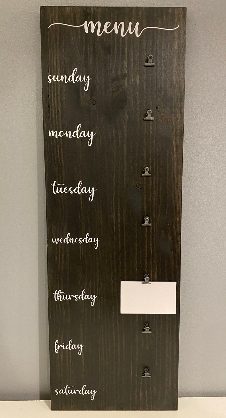 Menu Board Menu Planner Meal Plan Kitchen Menu Board Weekly Menu Weekly ...