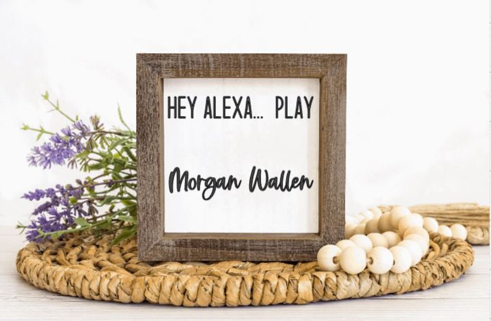 Hey Alexa Hey Alexa Play Funny Sign Trendy Sign Home Decor Digital Word ...