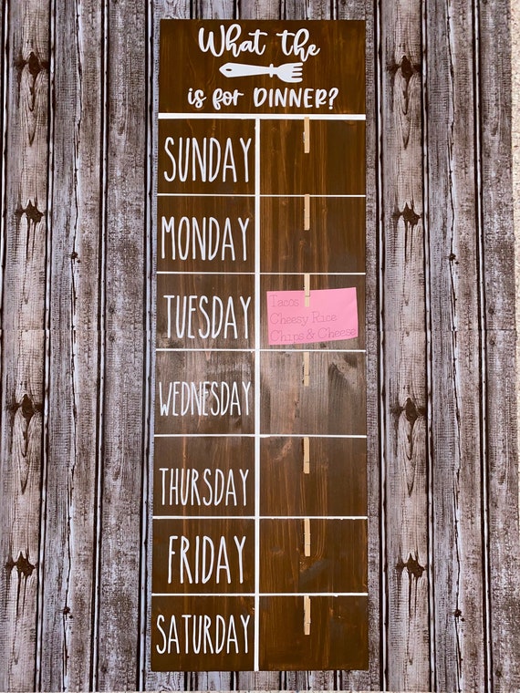 Menu Board Menu Planner Meal Plan Kitchen Menu Board | Etsy