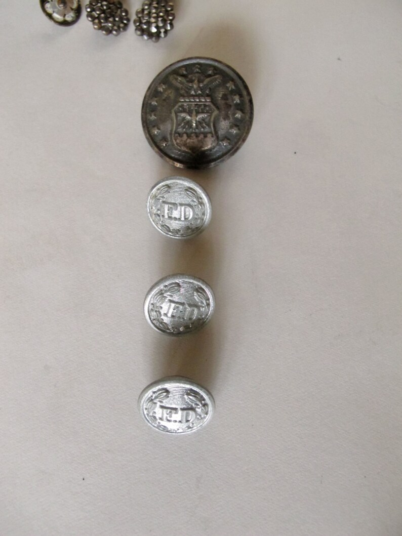 Vintage Fire Department Buttons Metal Sewing Notions - Etsy