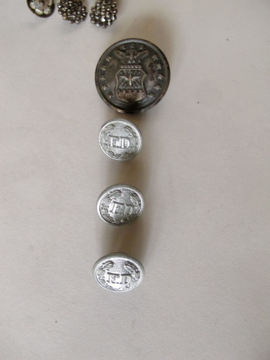 Vintage Fire Department Buttons Metal Sewing Notions - Etsy