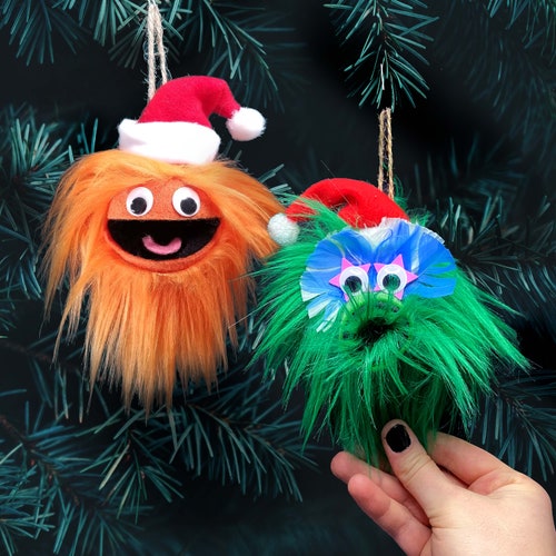 Gritty Ornament 3D Felt Handmade - Etsy