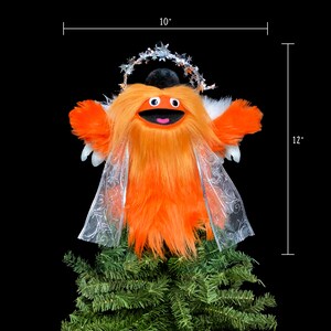 Gritty Christmas Tree Angel - Handmade 3D Tree Topper W/ Felt, Feathers ...