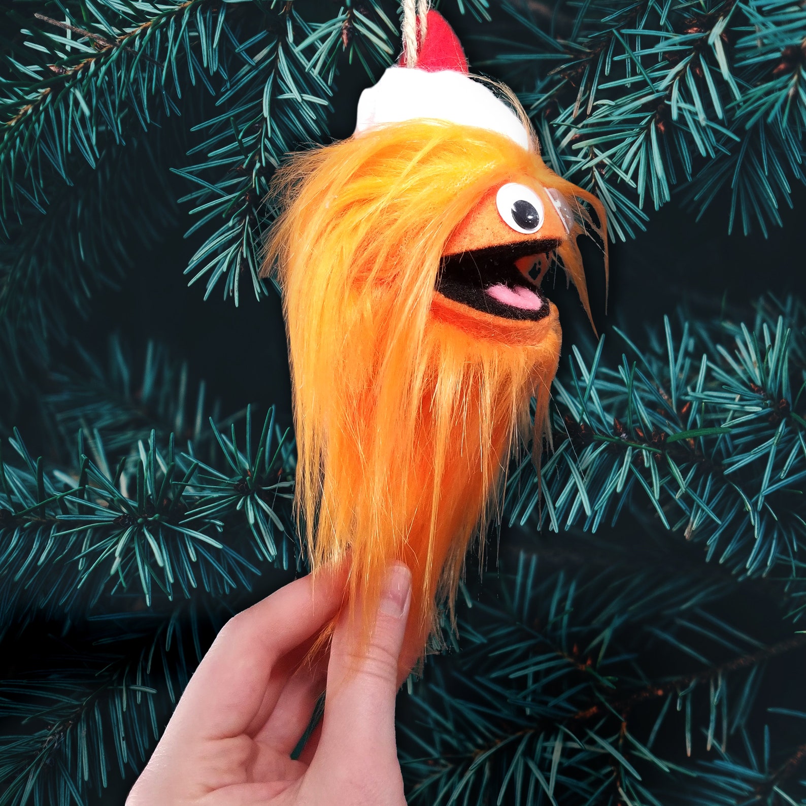 Gritty Ornament 3D Felt Handmade | Etsy