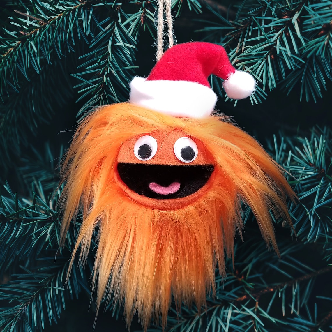 Gritty Ornament 3D Felt Handmade - Etsy