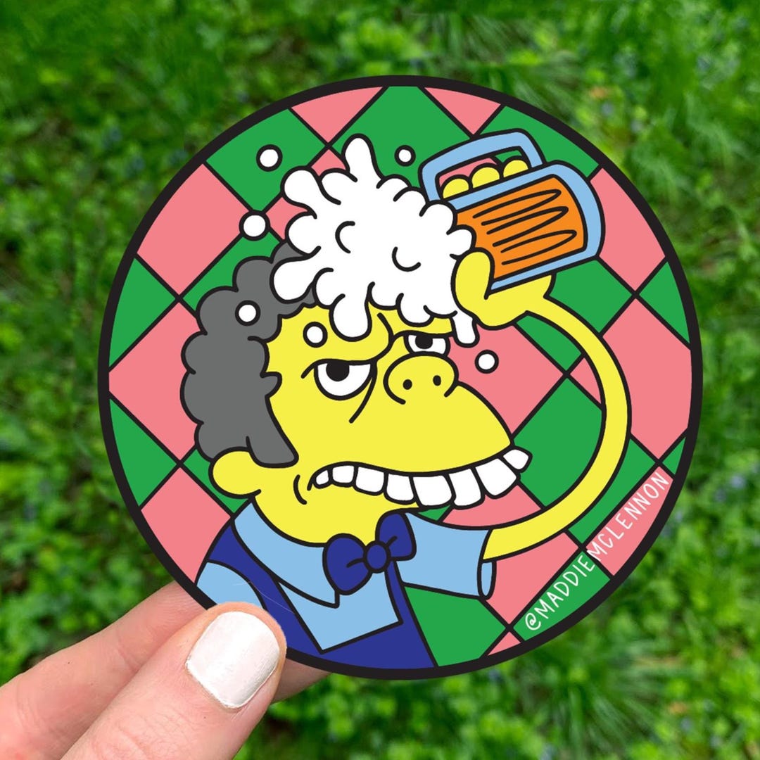 Grateful Dead X Simpsons Sticker - Moe Europe '72 Parody - 3in Vinyl ...