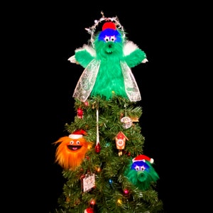 Phanatic Christmas Tree Angel - Handmade 3D Felt, Feathers and Faux Fur ...