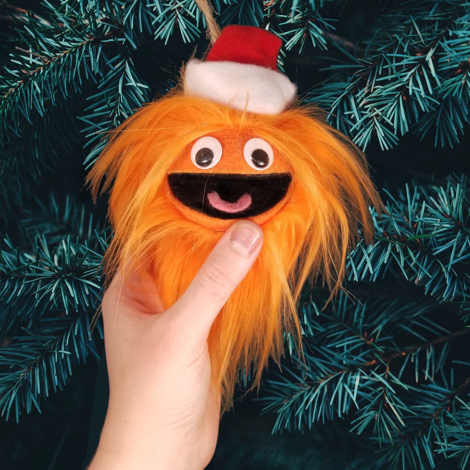 Gritty Ornament 3D Felt Handmade | Etsy