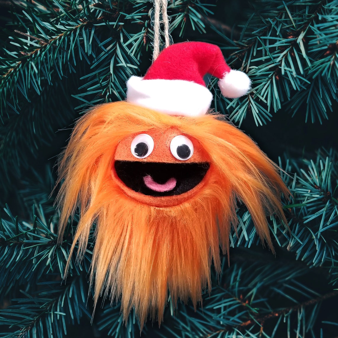 Gritty Ornament 3D Felt Handmade | Etsy