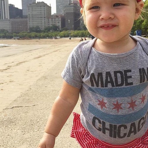 Chicago Flag Bodysuit Chicago Baby Shirt Made in Chicago - Etsy
