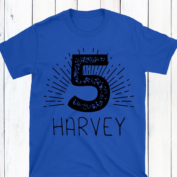 Custom Boys 5th Birthday Tshirt - Etsy