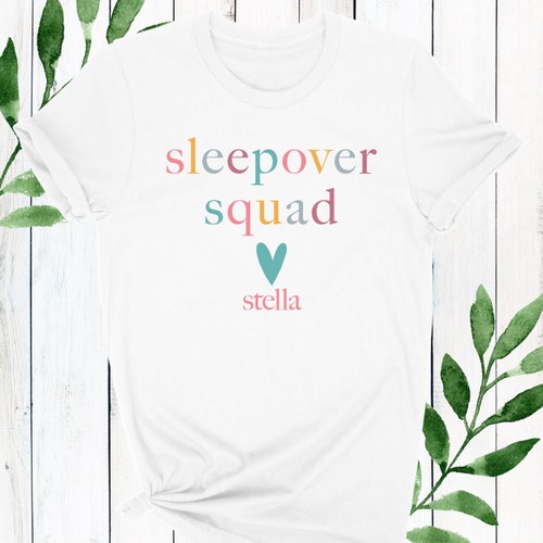 Slumber Party Shirts Sleepover Squad Shirts Girls Birthday Etsy