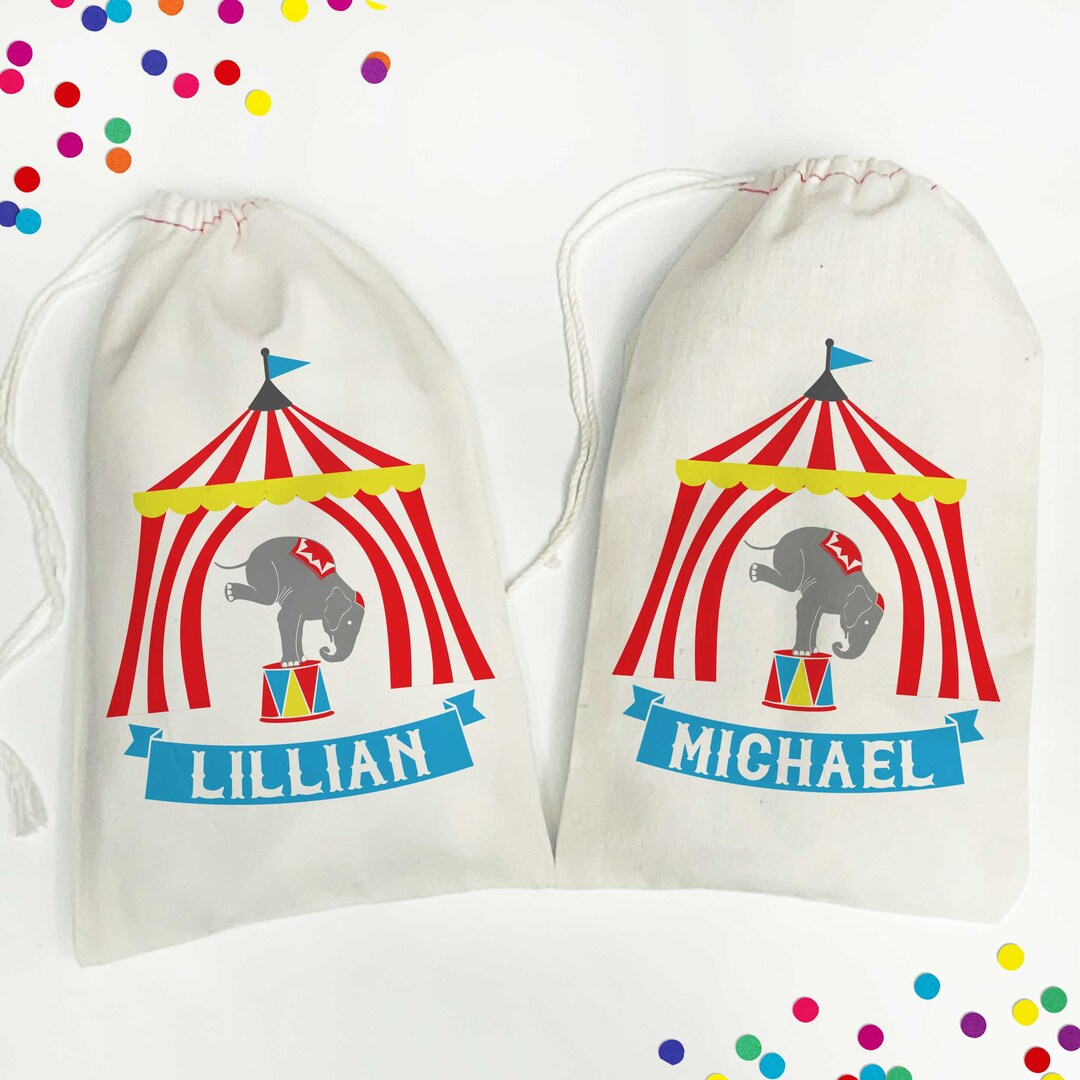 Circus Birthday Favors. Circus Birthday Party Favor Bags, Big Top ...