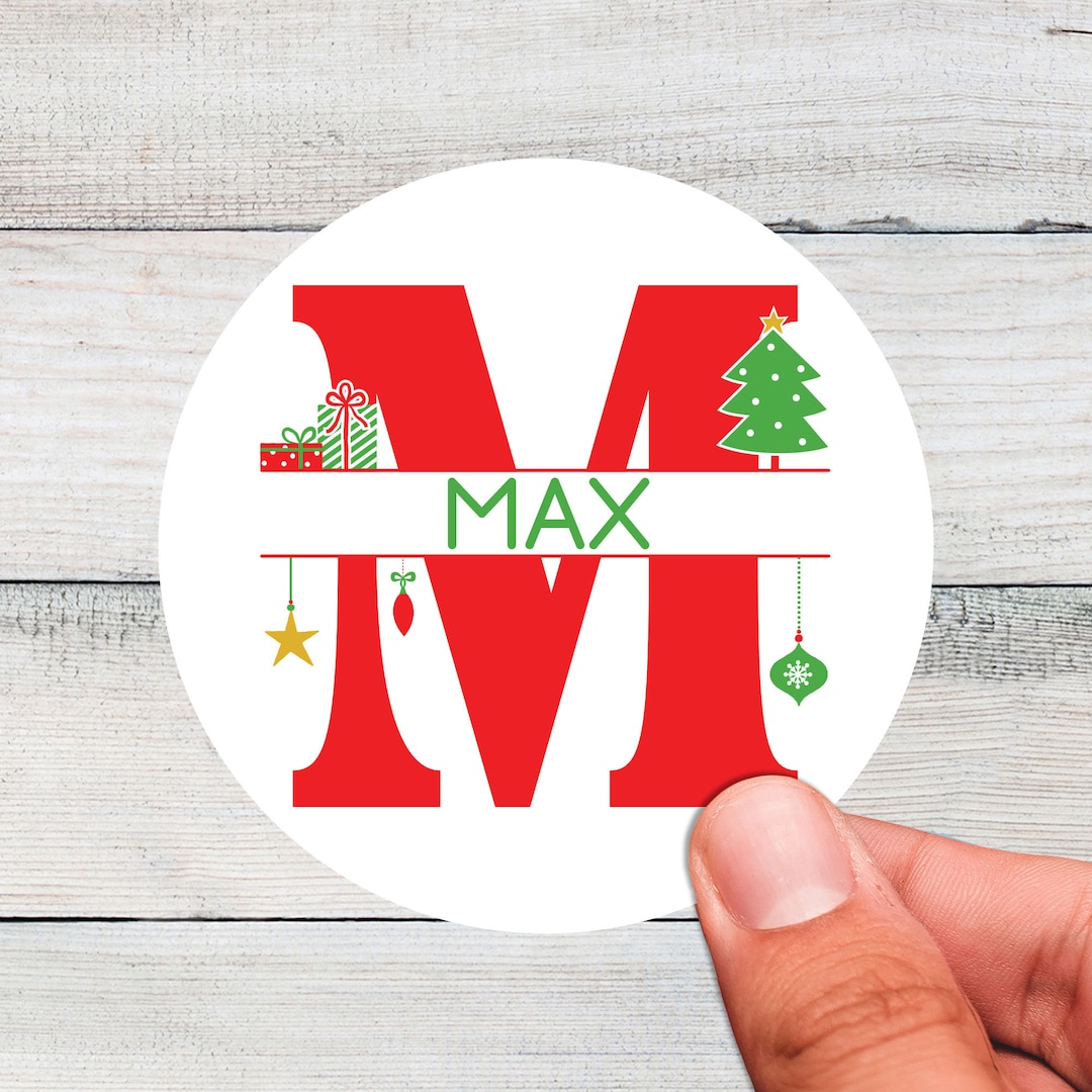Christmas Labels for Kids With Name, Custom Childrens Holiday Gift ...
