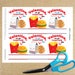 Funny Food Valentine's Day Cards for Kids (printable) - Etsy